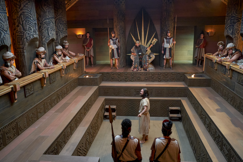 Abinadi in front of King Noah