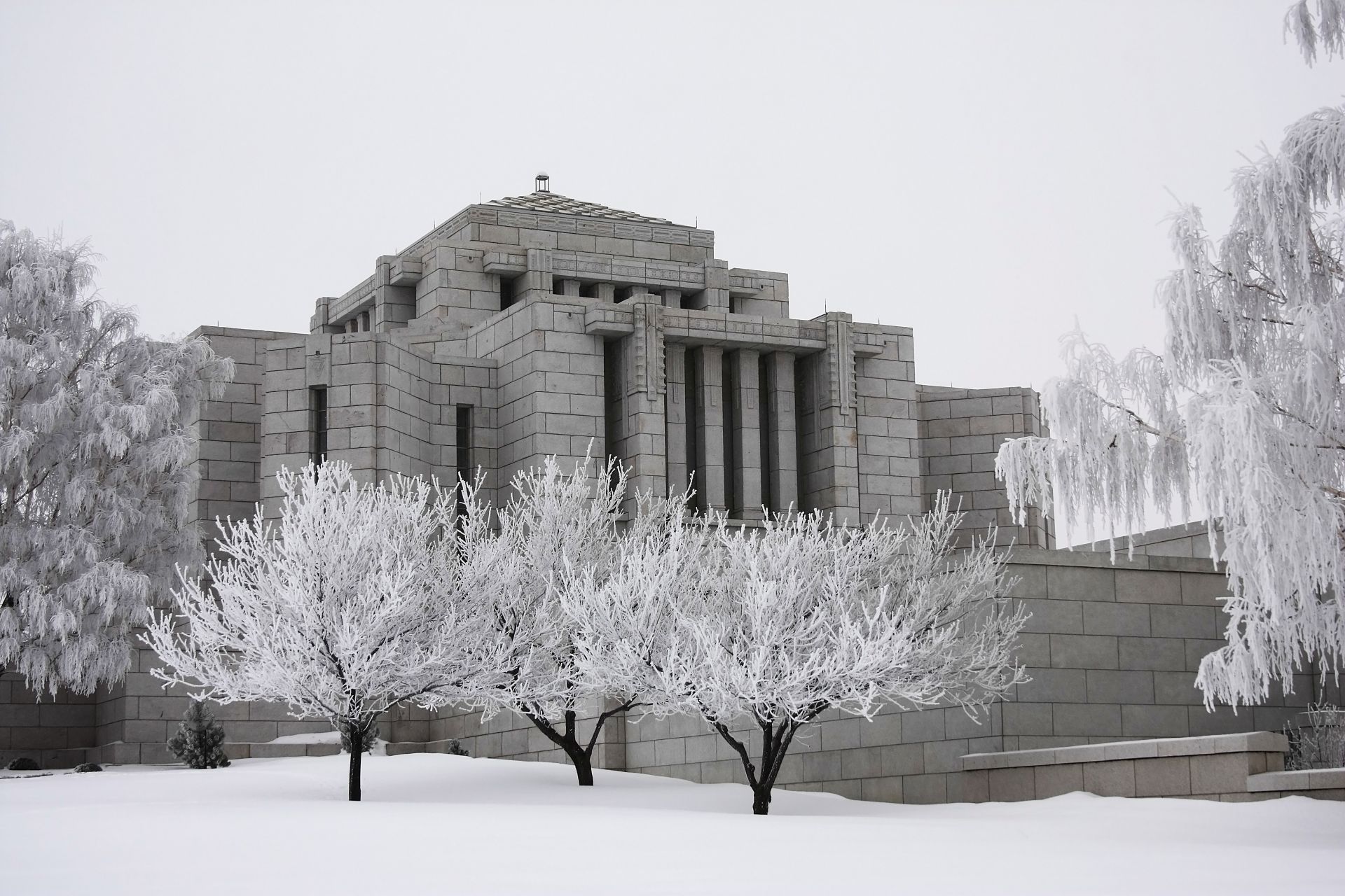 Cardston Alberta Temple in the Winter