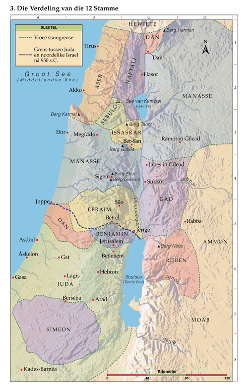 3. Die Verdeling van die 12 Stamme