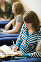 Young Woman during Scripture Study