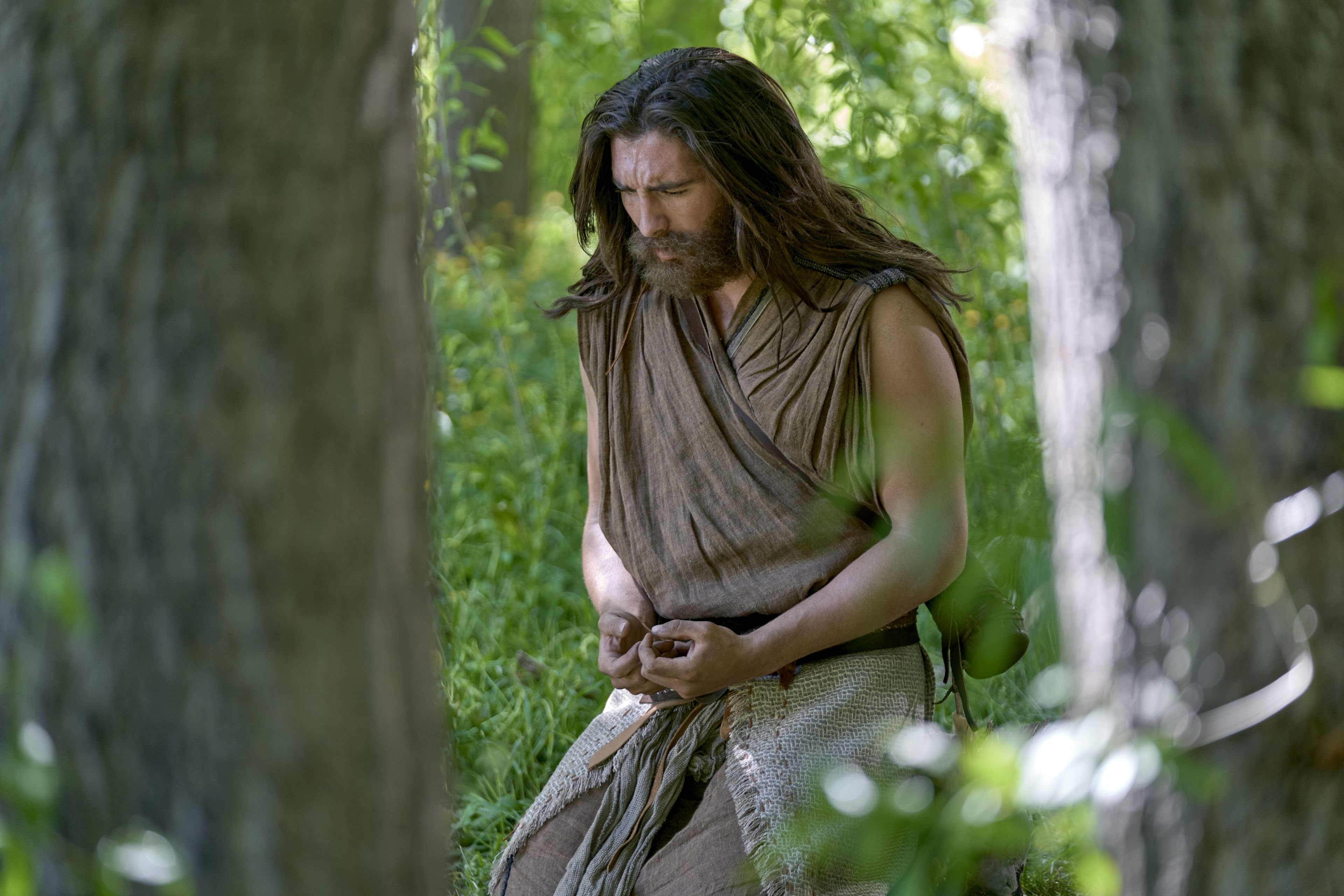 Nephi Kneeling in the Woods to Pray