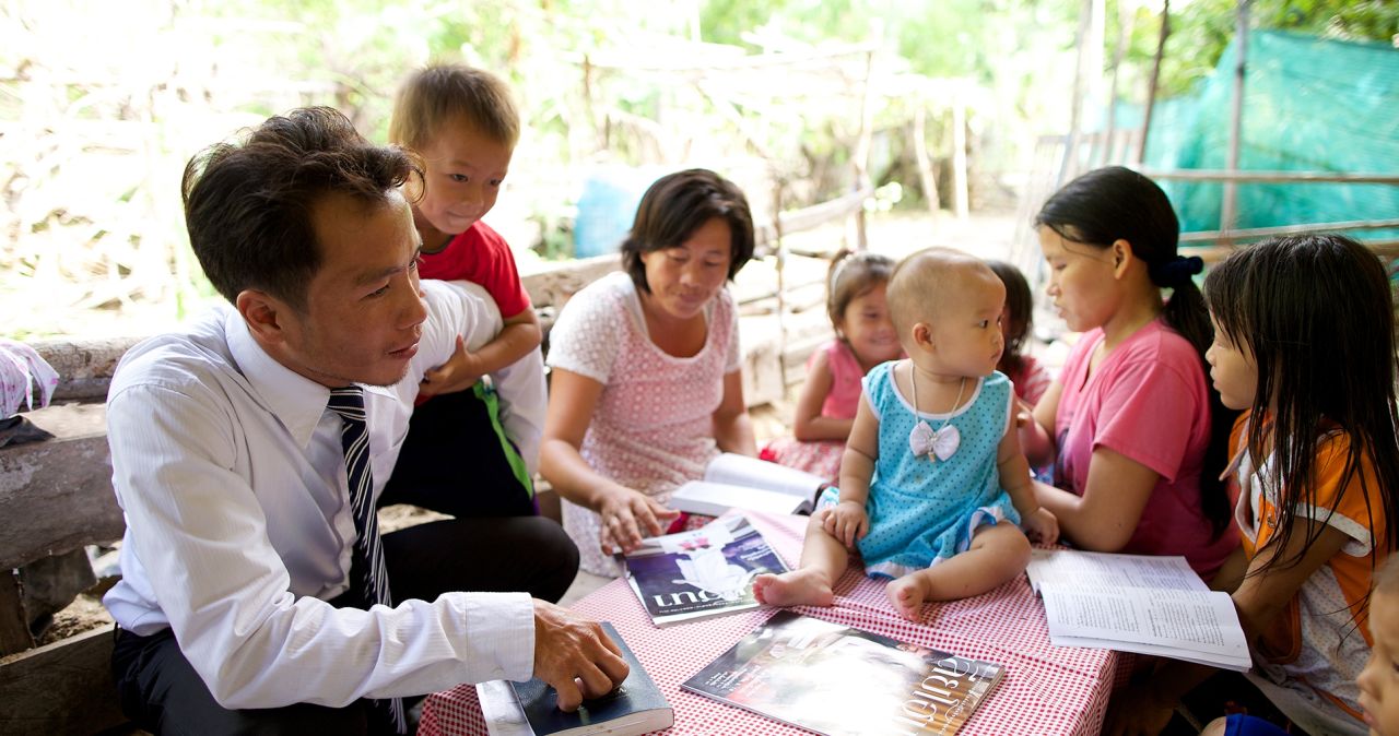 Family Reads Scriptures