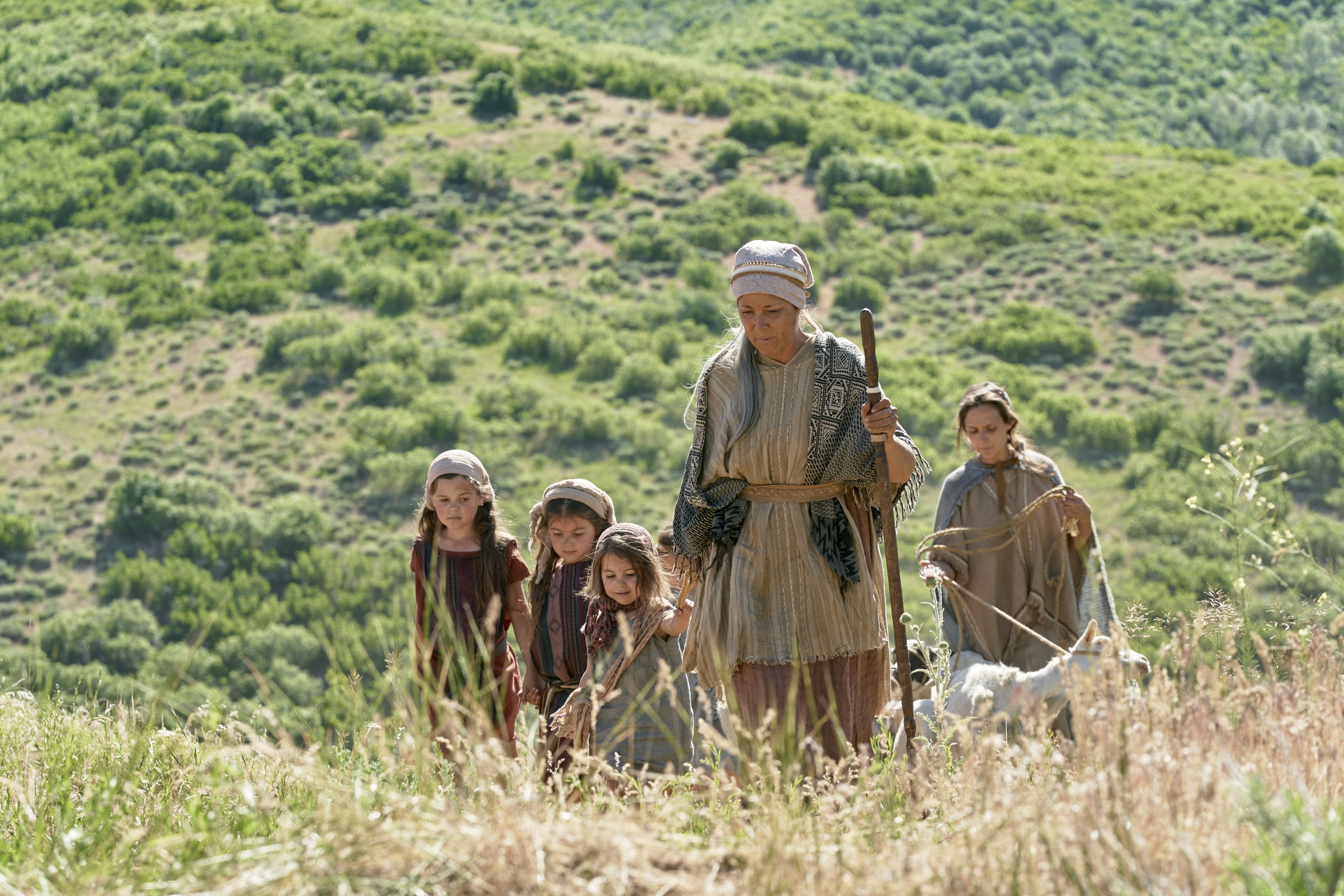 Wife of Ishmael and her daughter in the Nephite camp