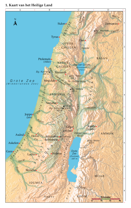 1. Kaart van het Heilige Land