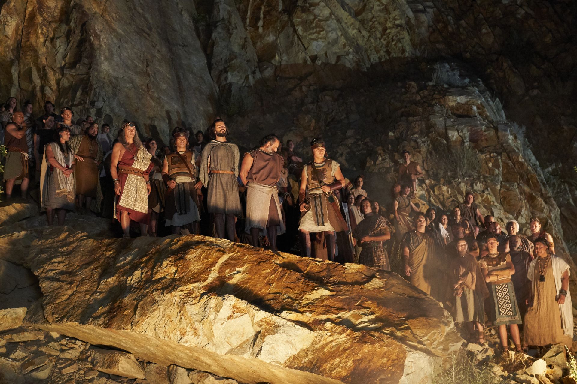 Alma the Younger and Amulek Looking Away from the Awful Scene