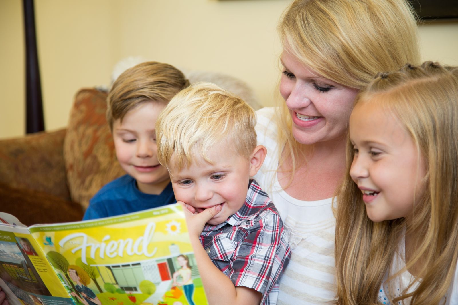 Mother Reading to Children