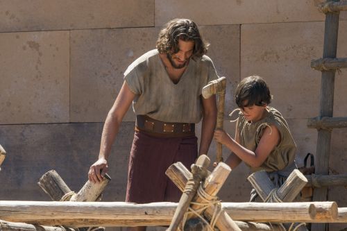 Nephites working in a field