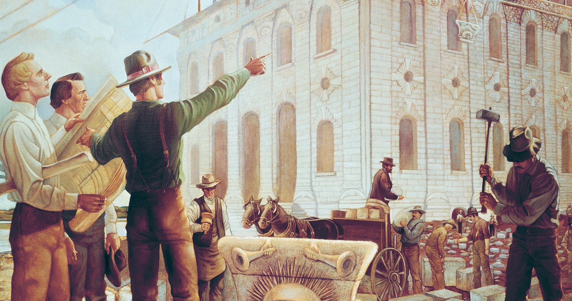 Joseph Smith at the Nauvoo Temple