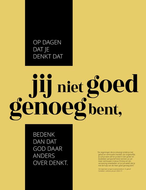 Je bent goed genoeg
