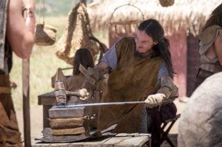 Older Nephi with the sword of Laban
