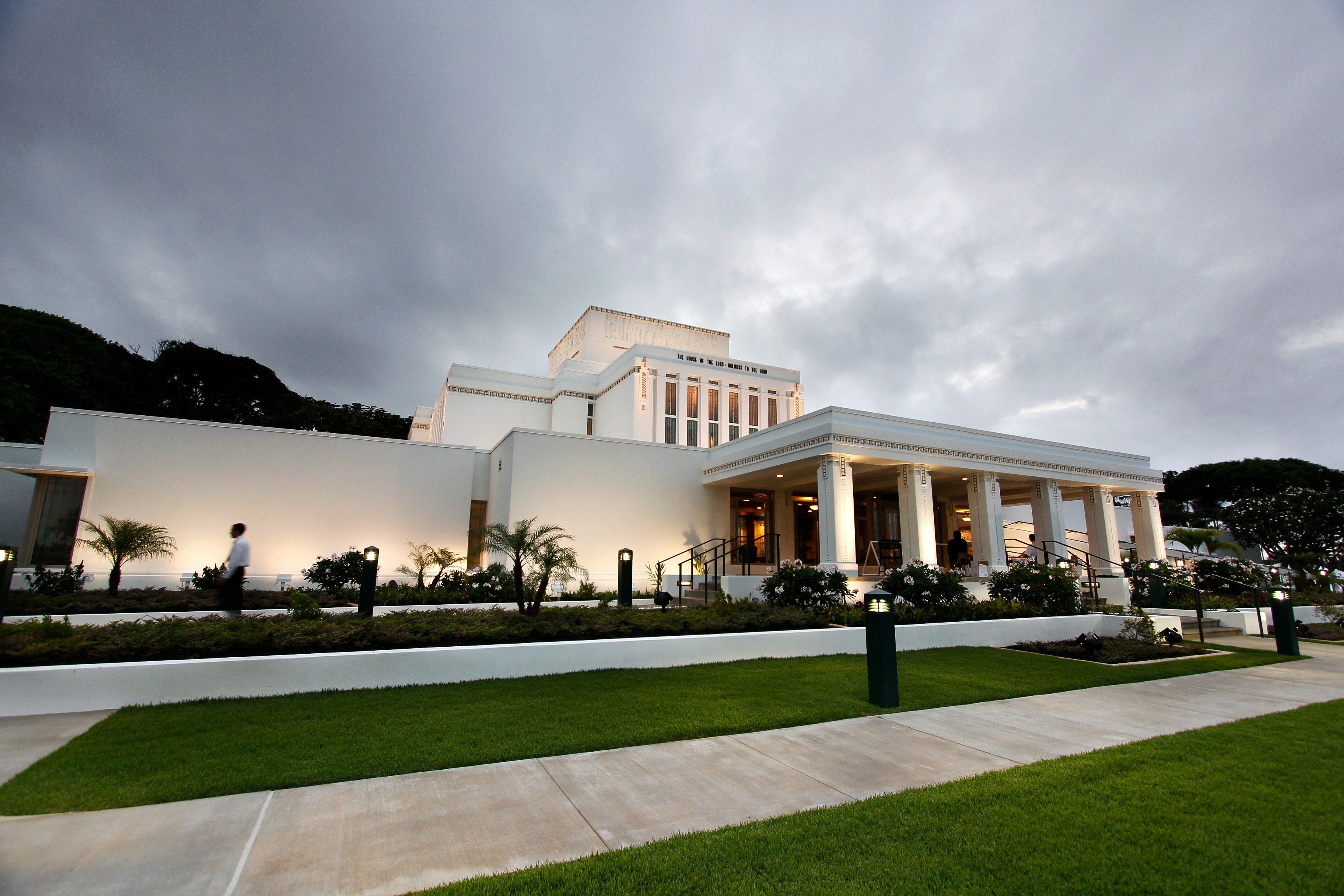 Laie Hawaii Temple at Dusk