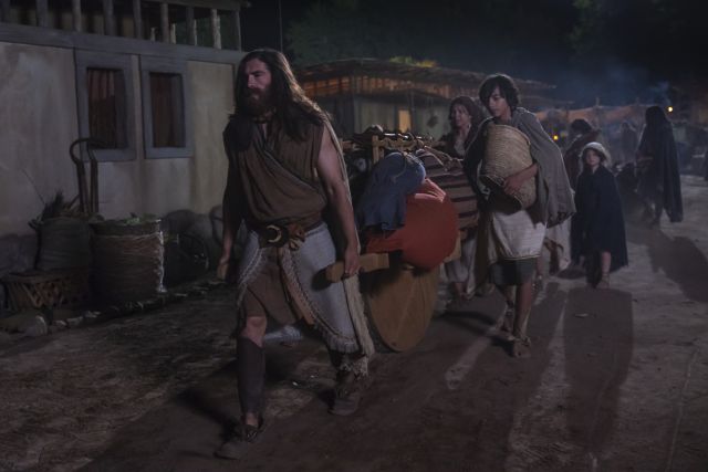 Nephites working on the temple
