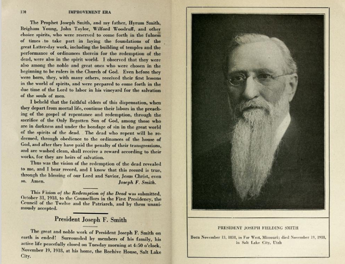 Joseph F. Smith and the Vision of the Redemption of the Dead