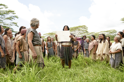 Nephites Gathering to Listen to King Benjamin