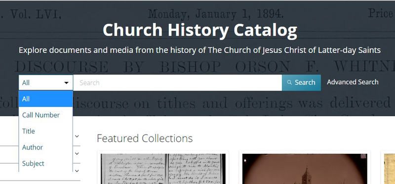 Getting Started in the Church History Catalog