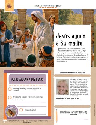 Jesús ayudó a Su madre