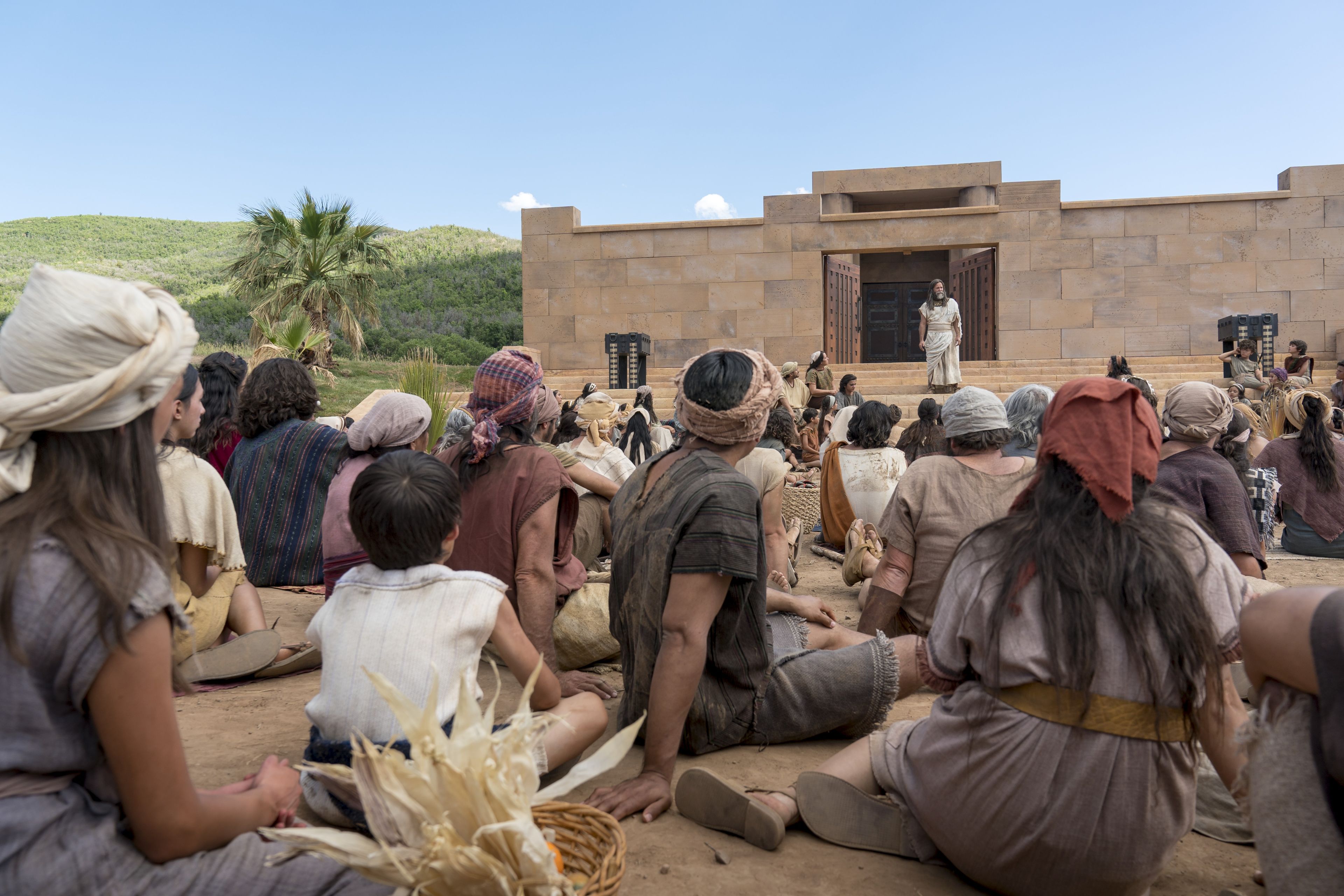 Nephites listening as Jacob teaches