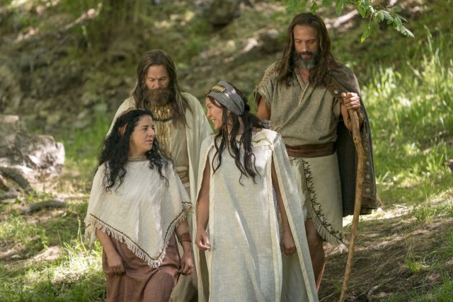 Nephites listening to Jacob teach