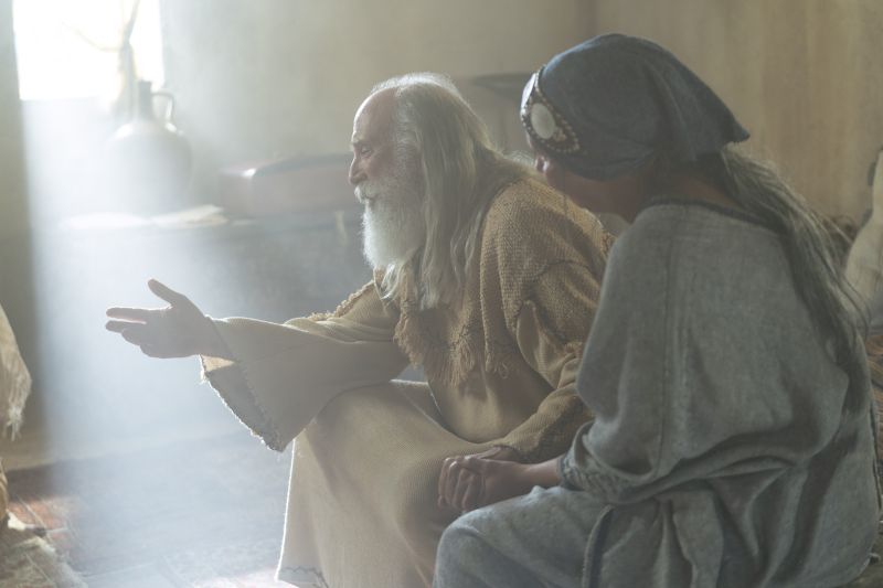 Sariah walking with Joseph