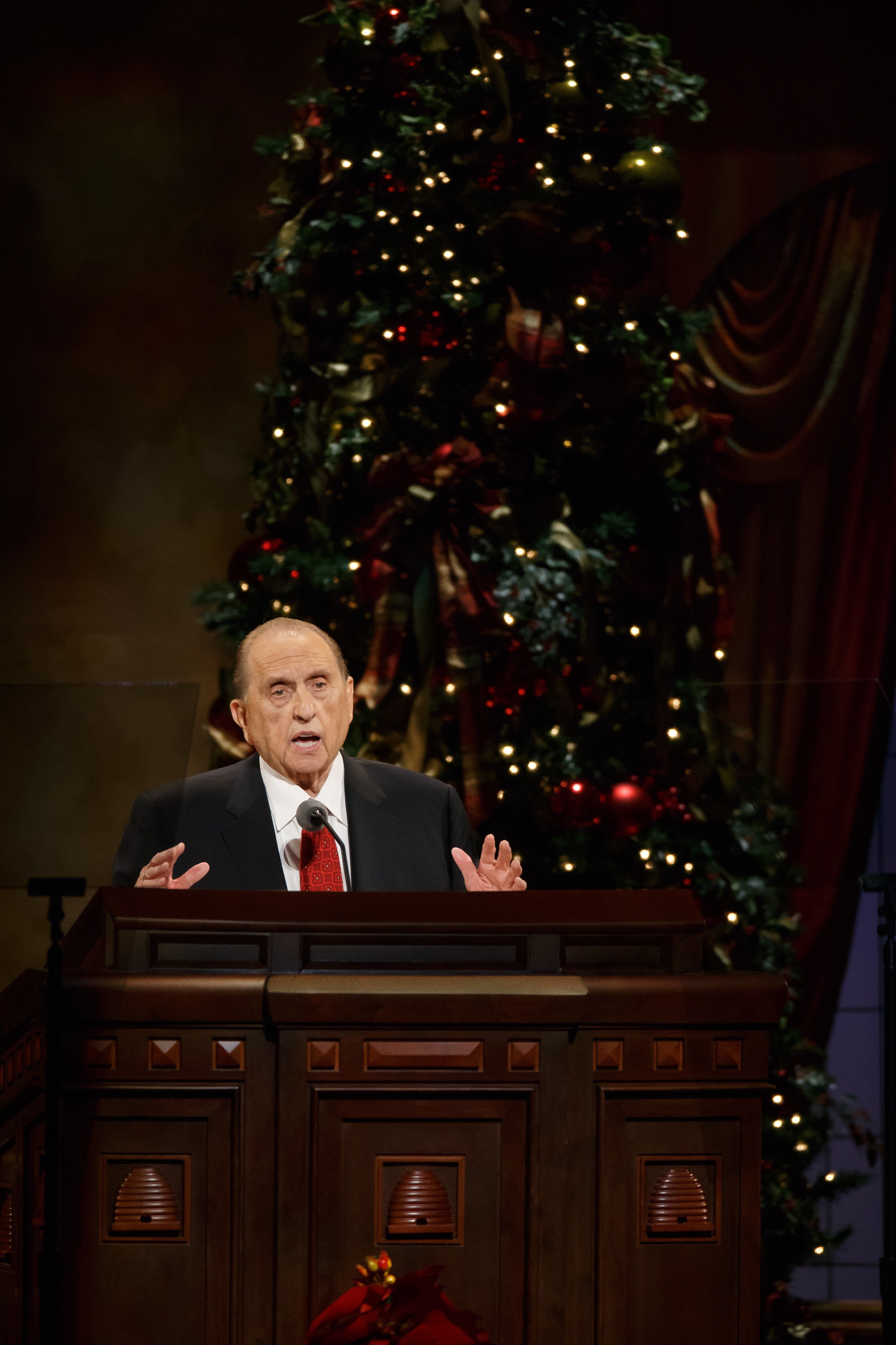 President Monson at Christmas Devotional