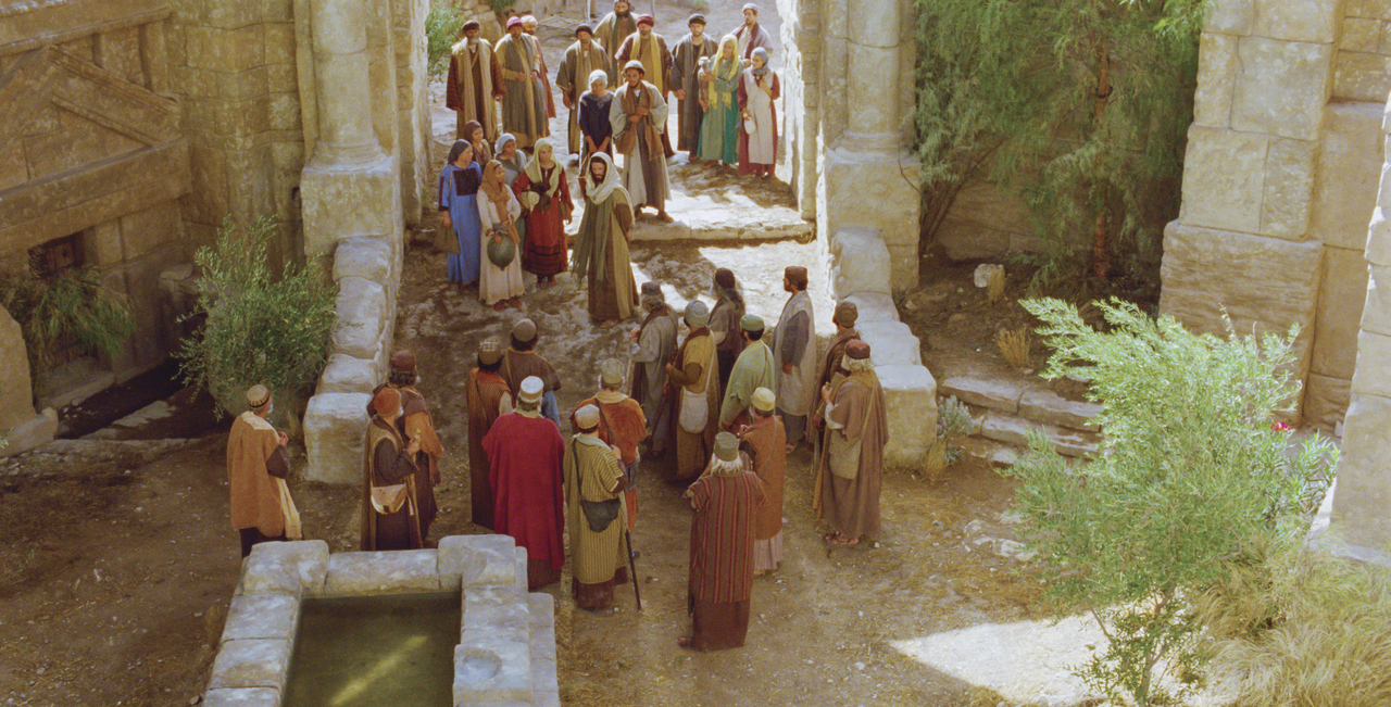 Jesus Walks with His Disciples