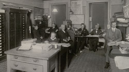 Upper floor of Historian’s Office, circa 1917