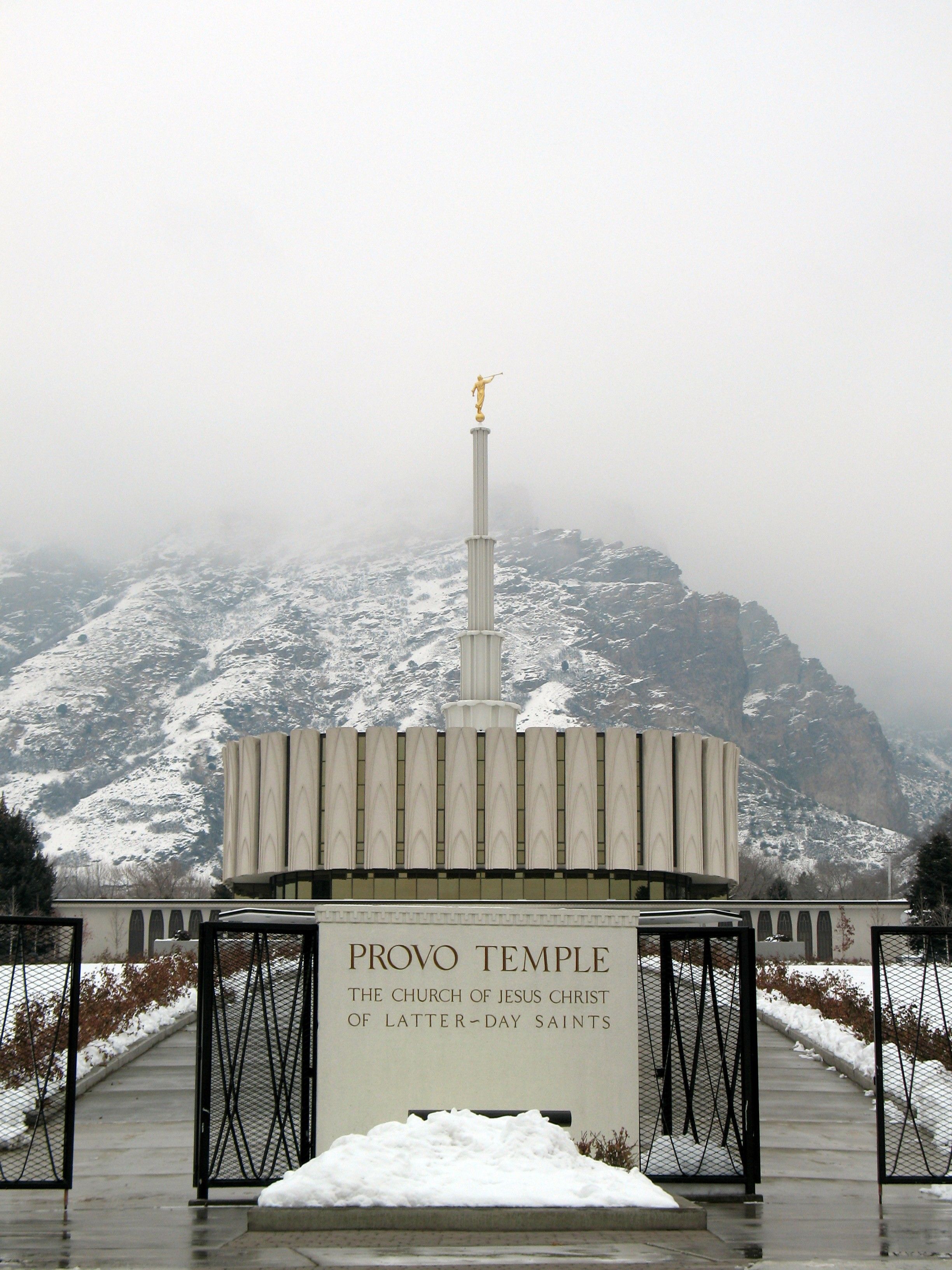 Provo Utah Temple in the Winter