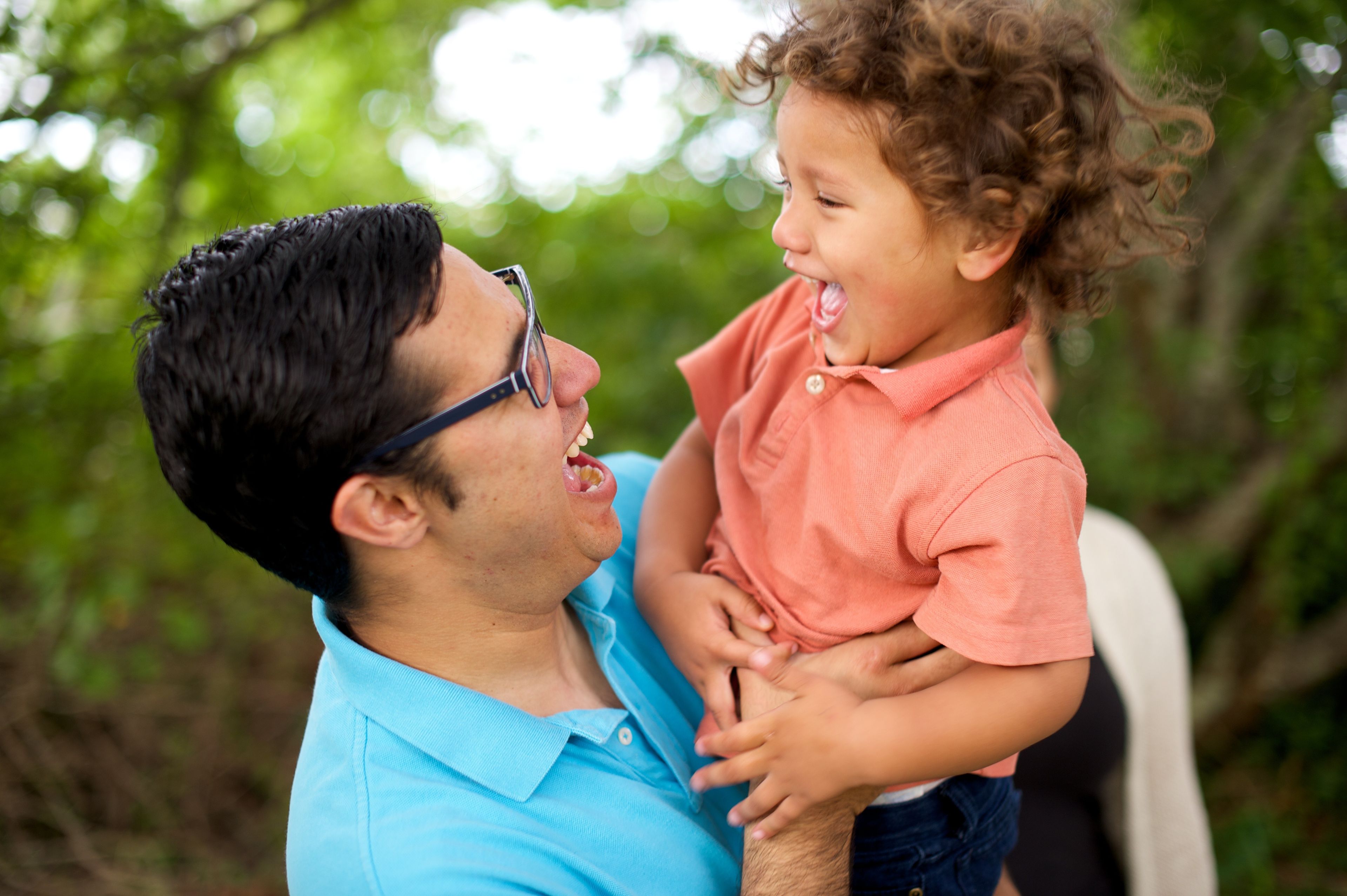 Father and Children Playing