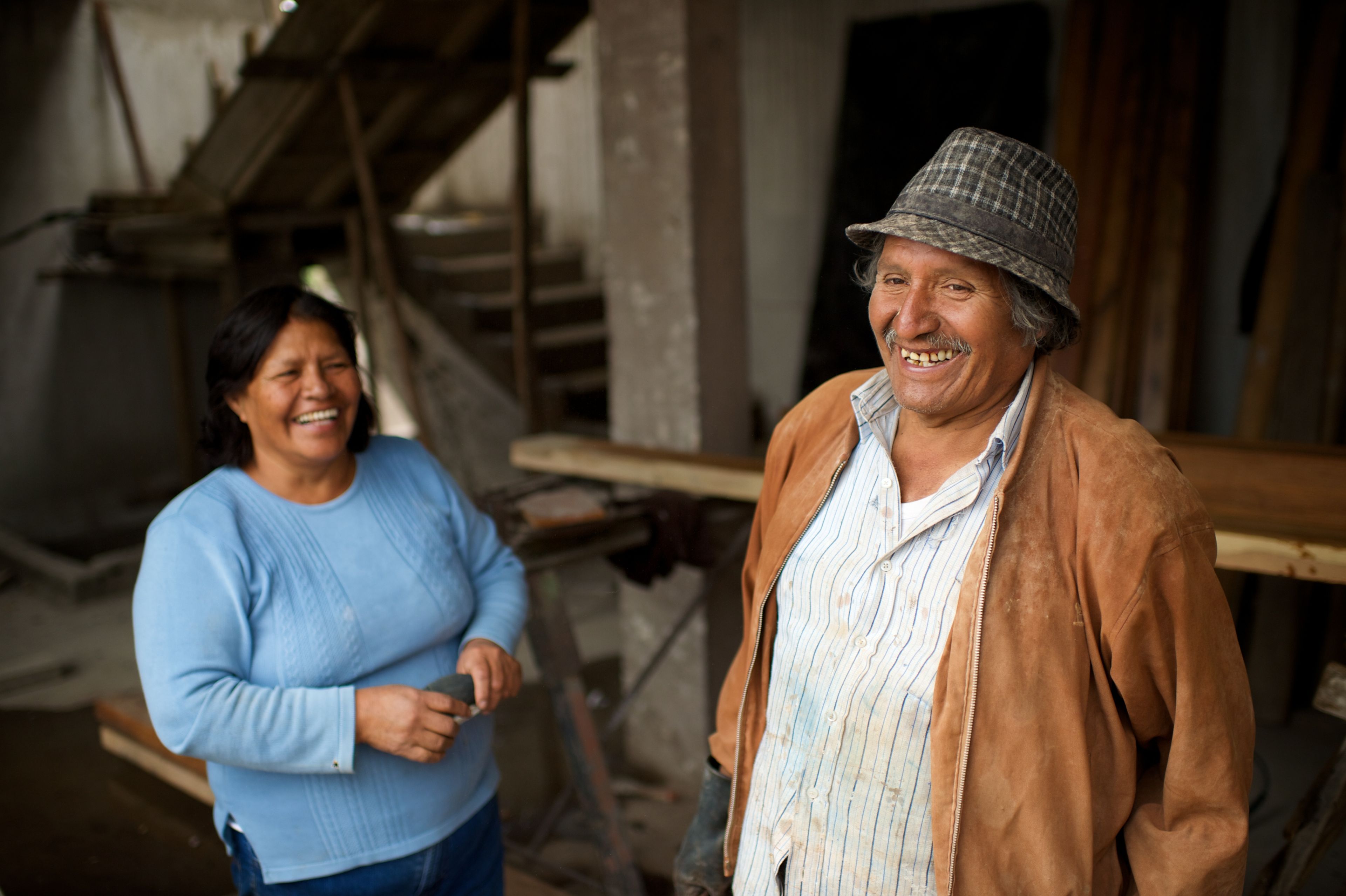 Couple from Ecuador Laughing