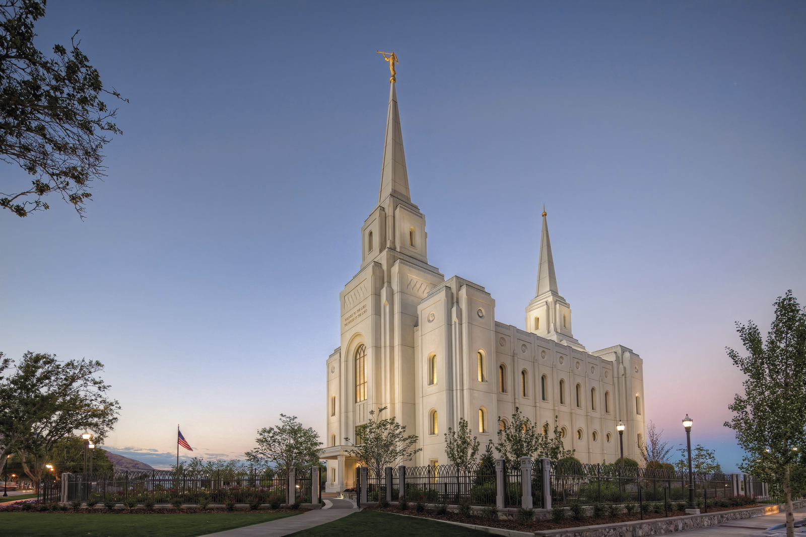 Brigham City Utah Temple in the Evening
