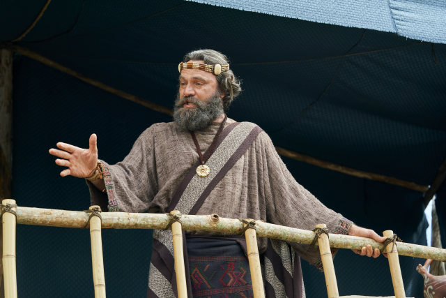 King Benjamin Talking With His Family