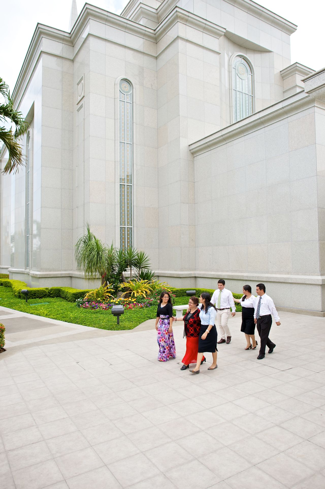 Family at Temple in Hawaii