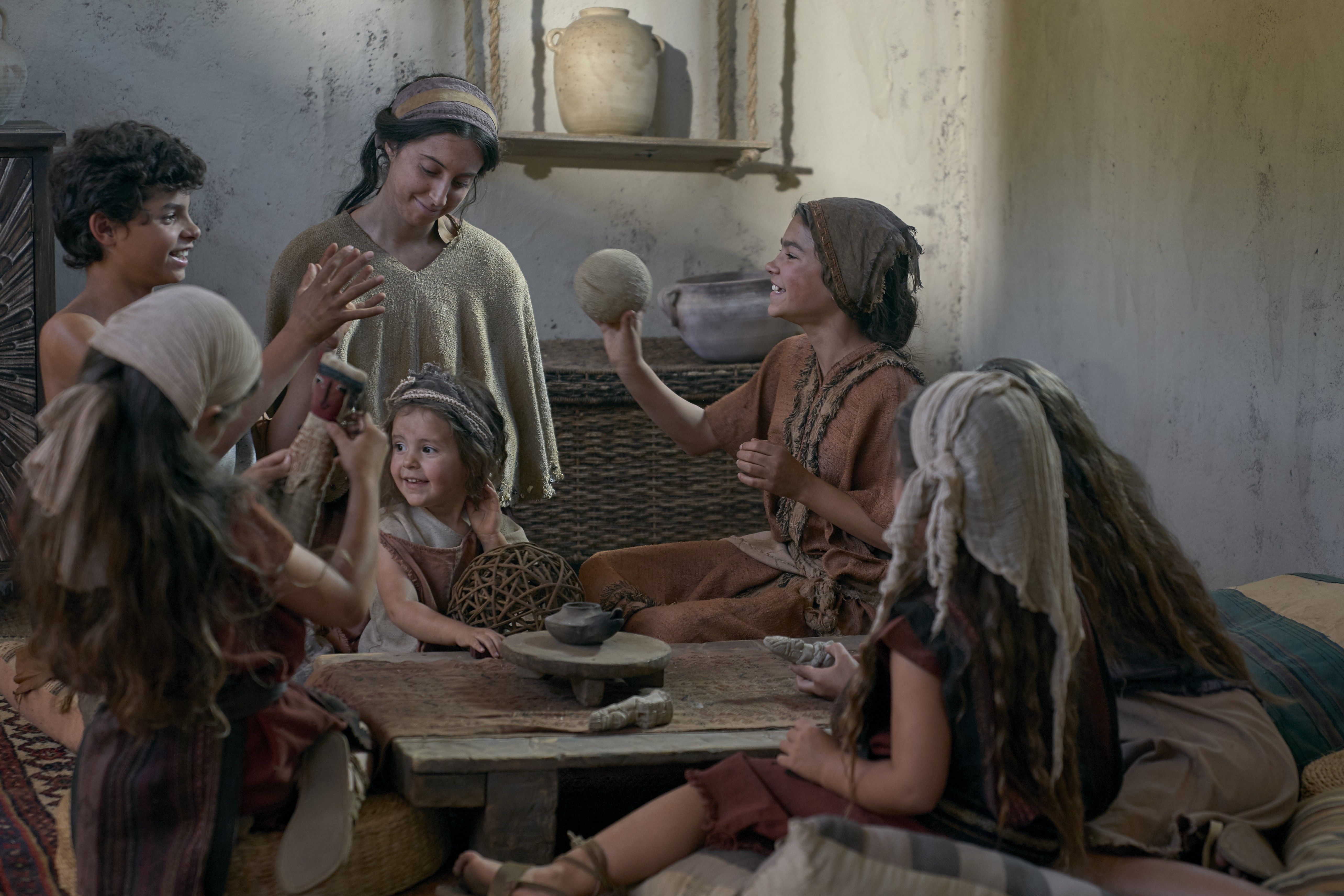 Nephite families farming the land