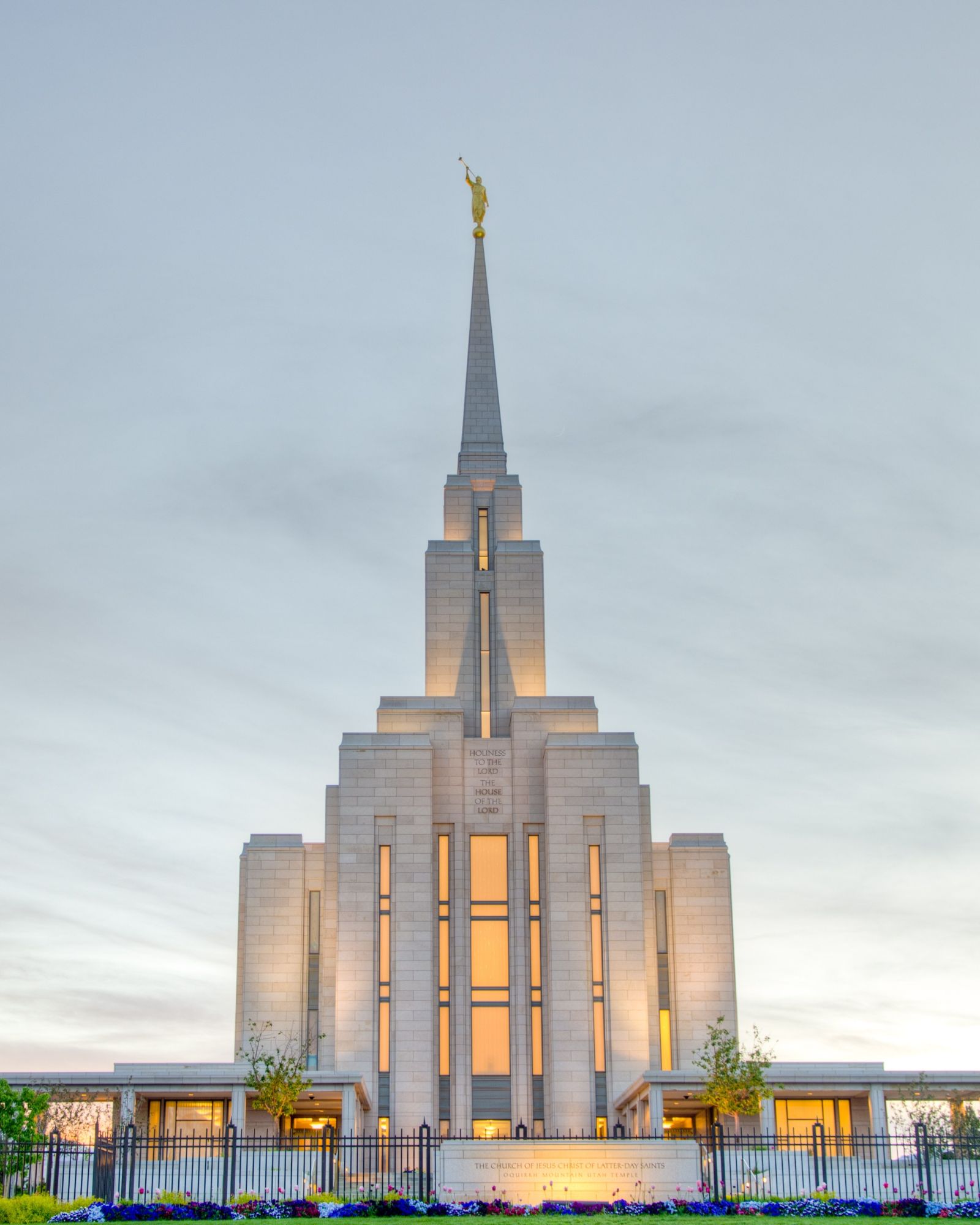 Oquirrh Mountain Utah Temple at Sunset
