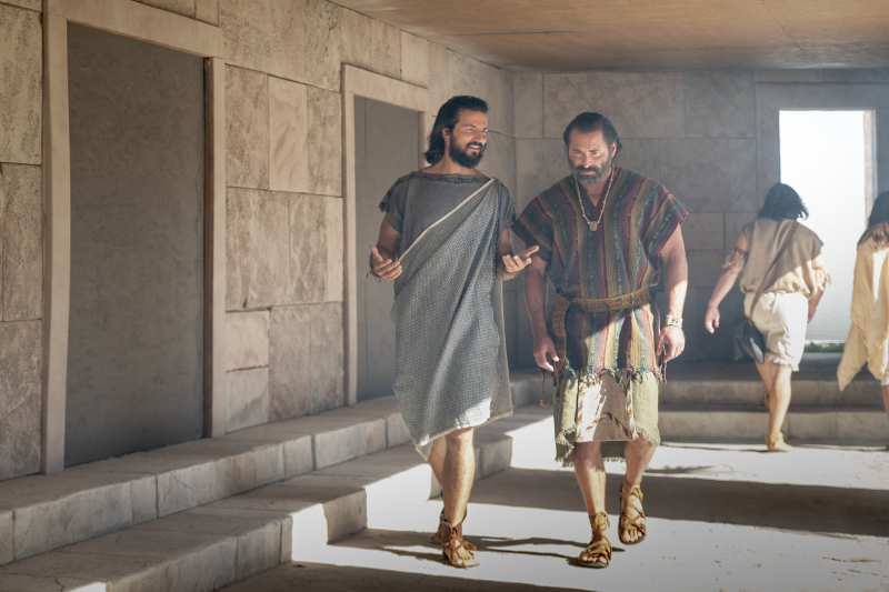 Alma the Younger and Amulek Walking from the Prison