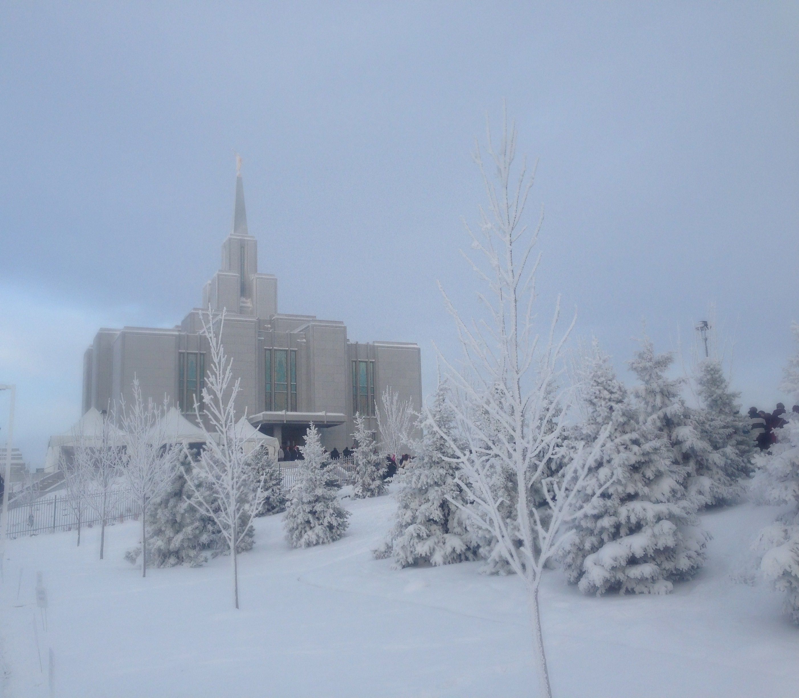 Calgary Alberta Temple and Grounds in the Winter