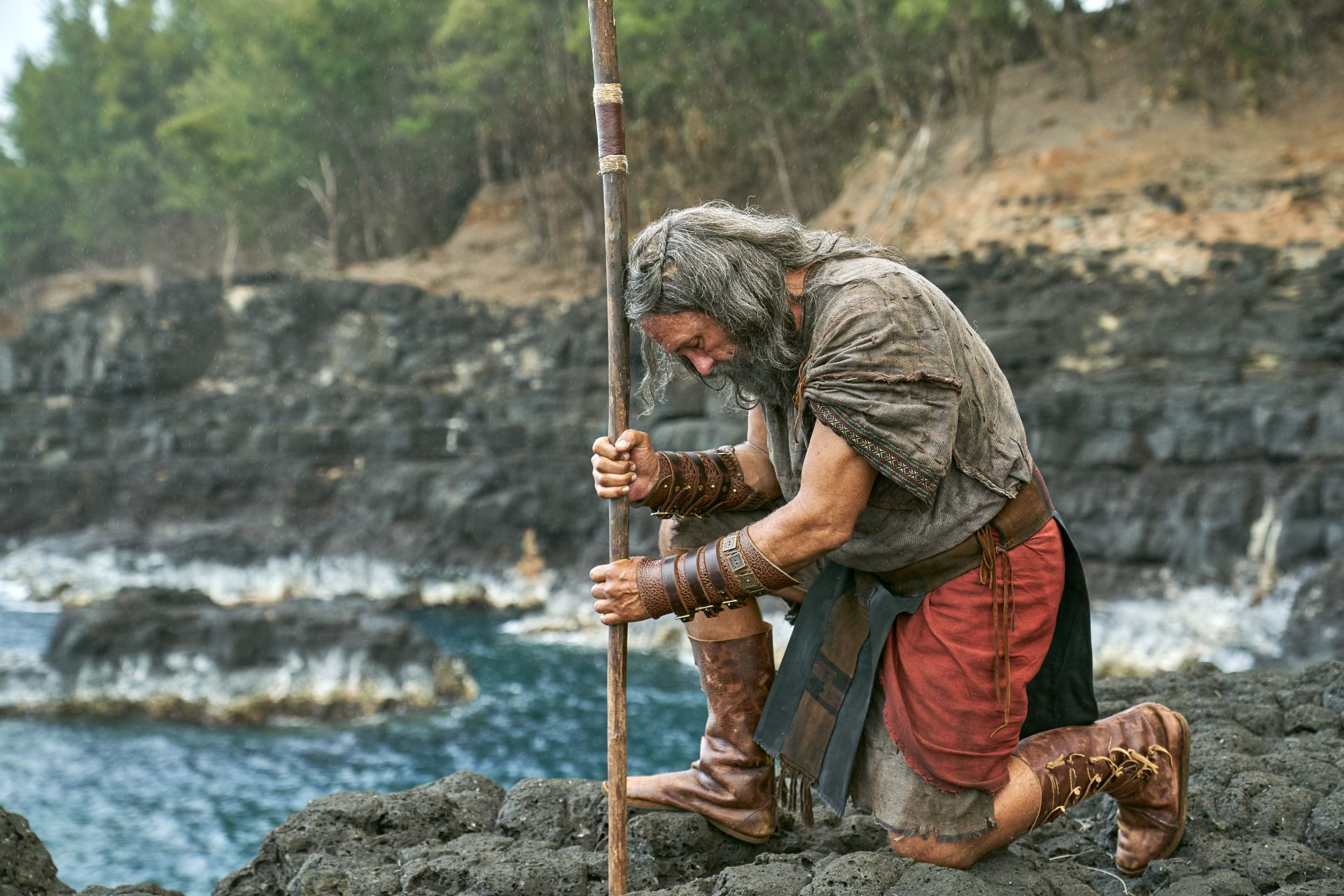 Moroni, Son of Mormon, Praying on a Rocky Shore