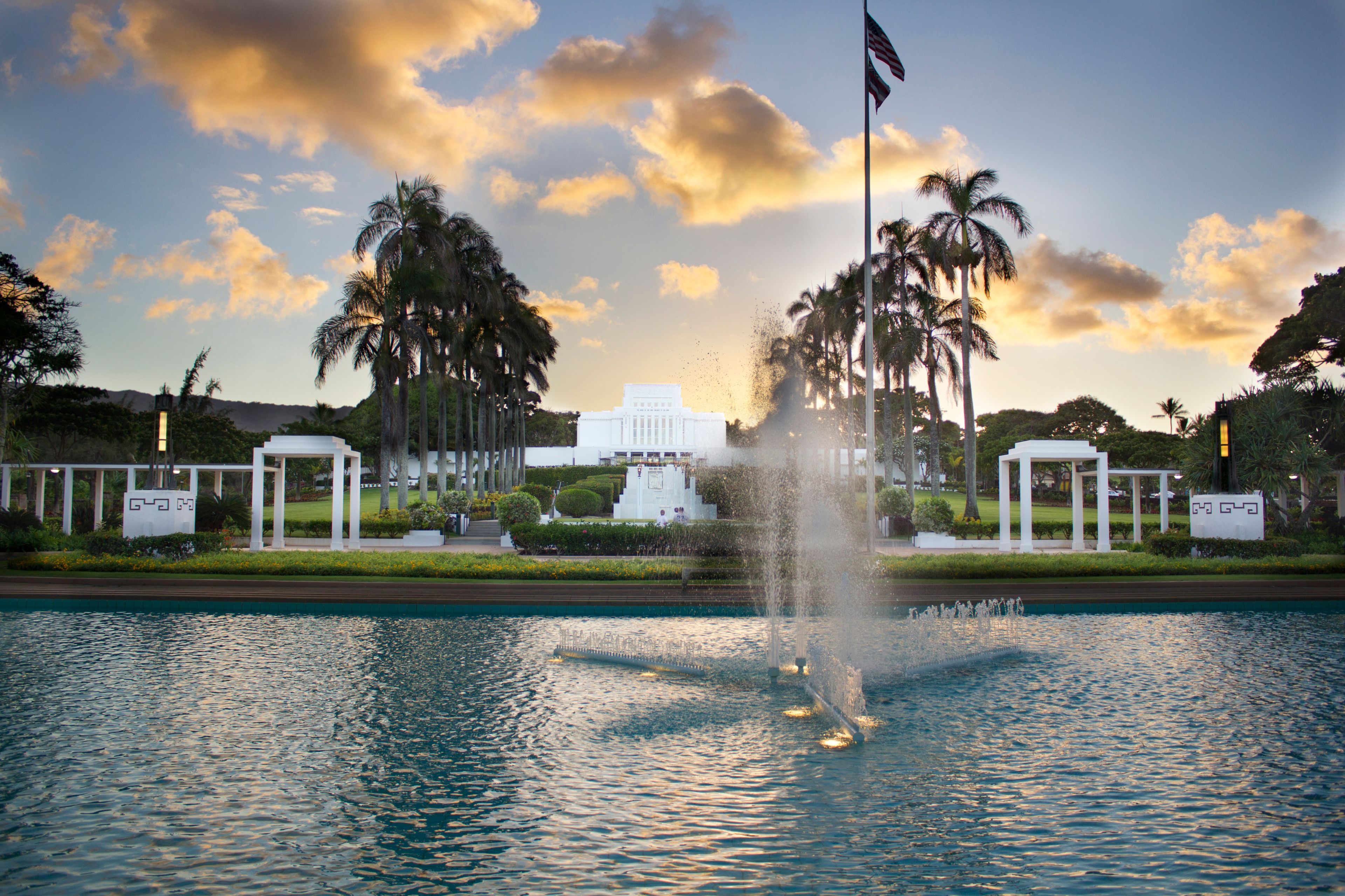 Laie Hawaii Temple Flowers