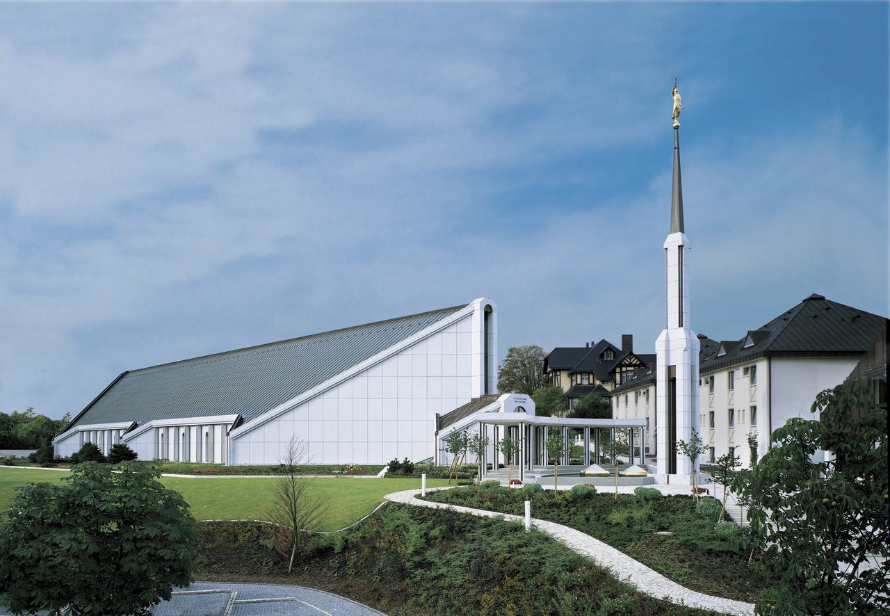 The Spire of the Frankfurt Germany Temple
