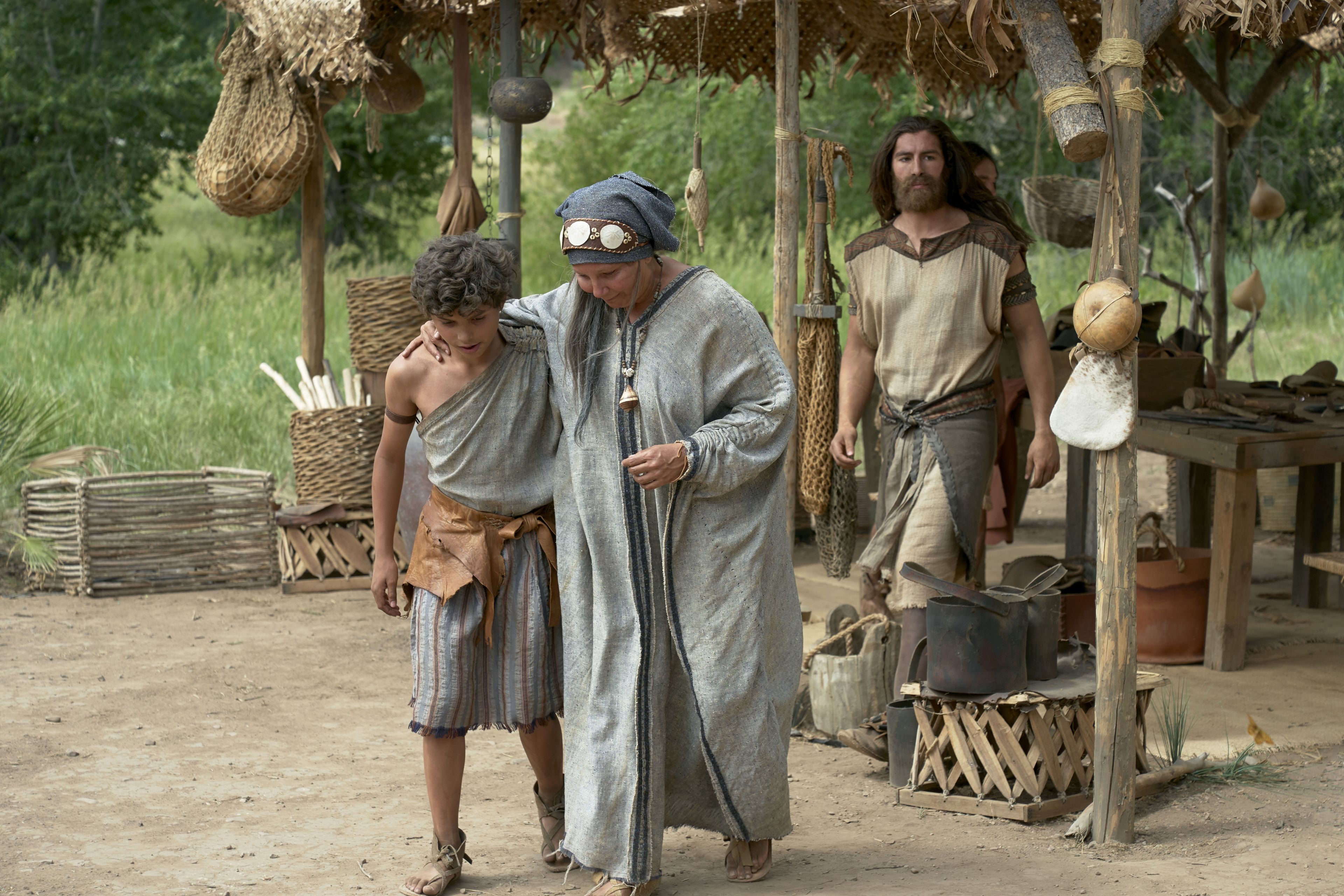 Sariah walking with Joseph