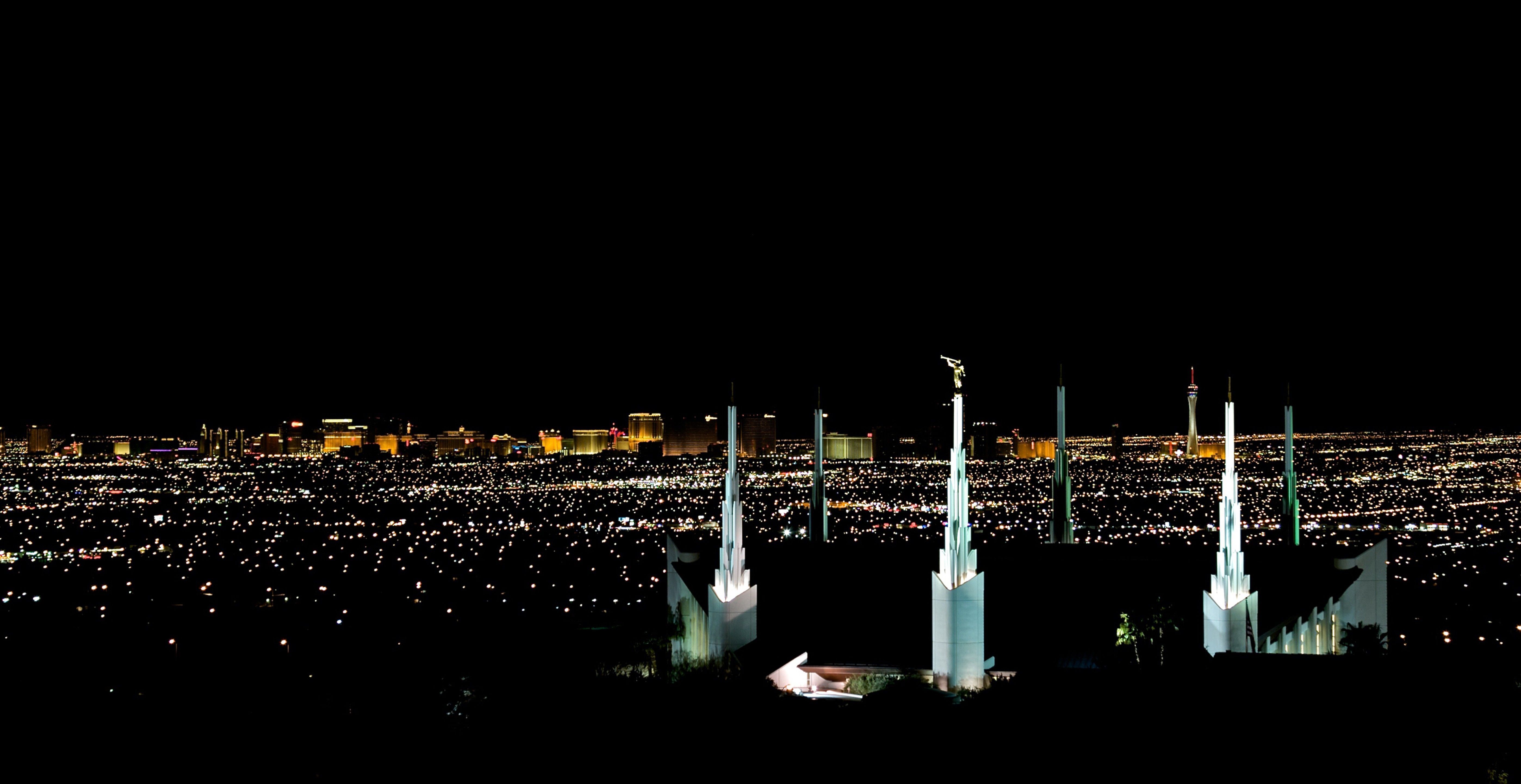 Las Vegas Nevada Temple in the Evening