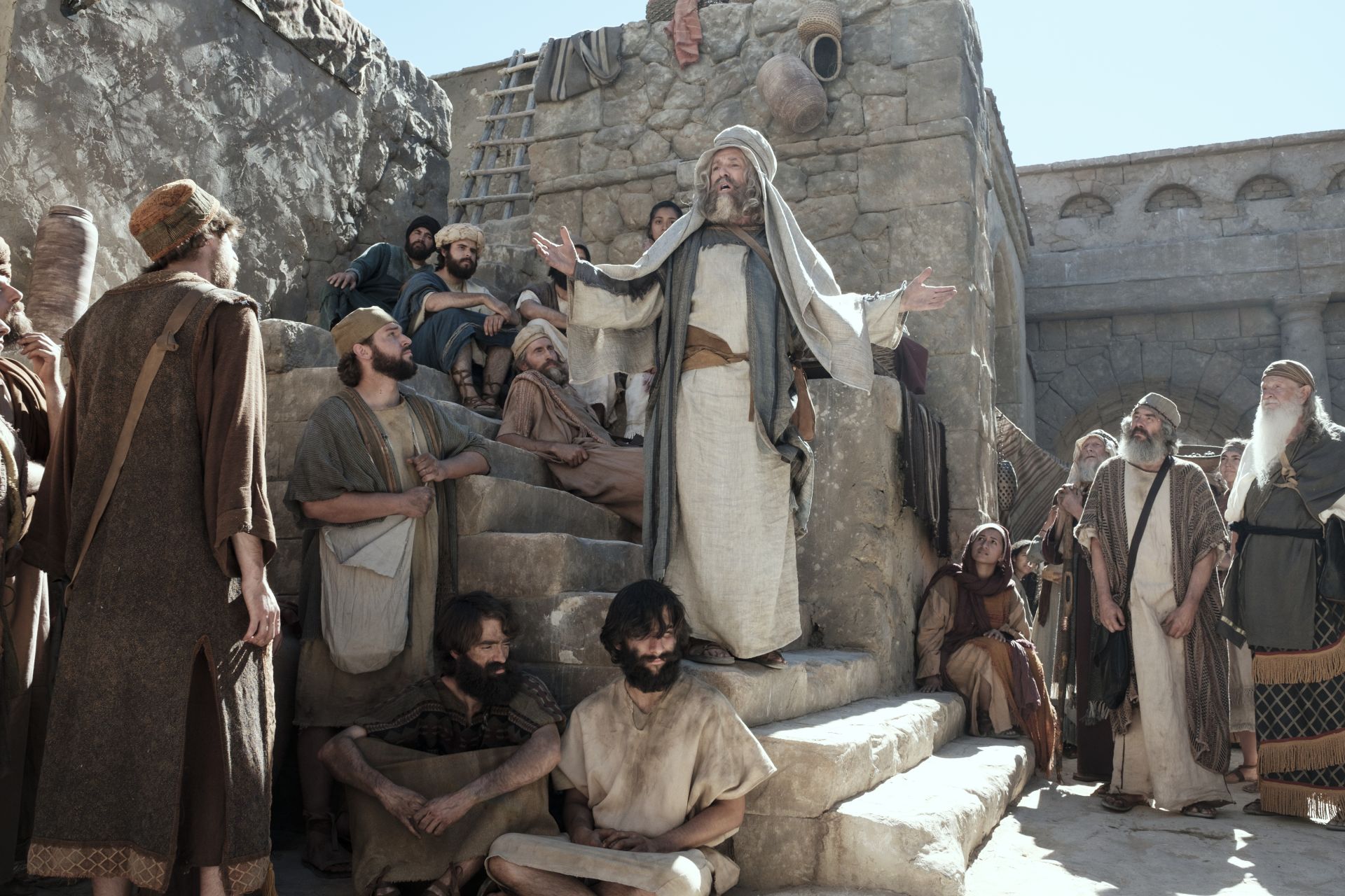 Lehi preaching in Jerusalem