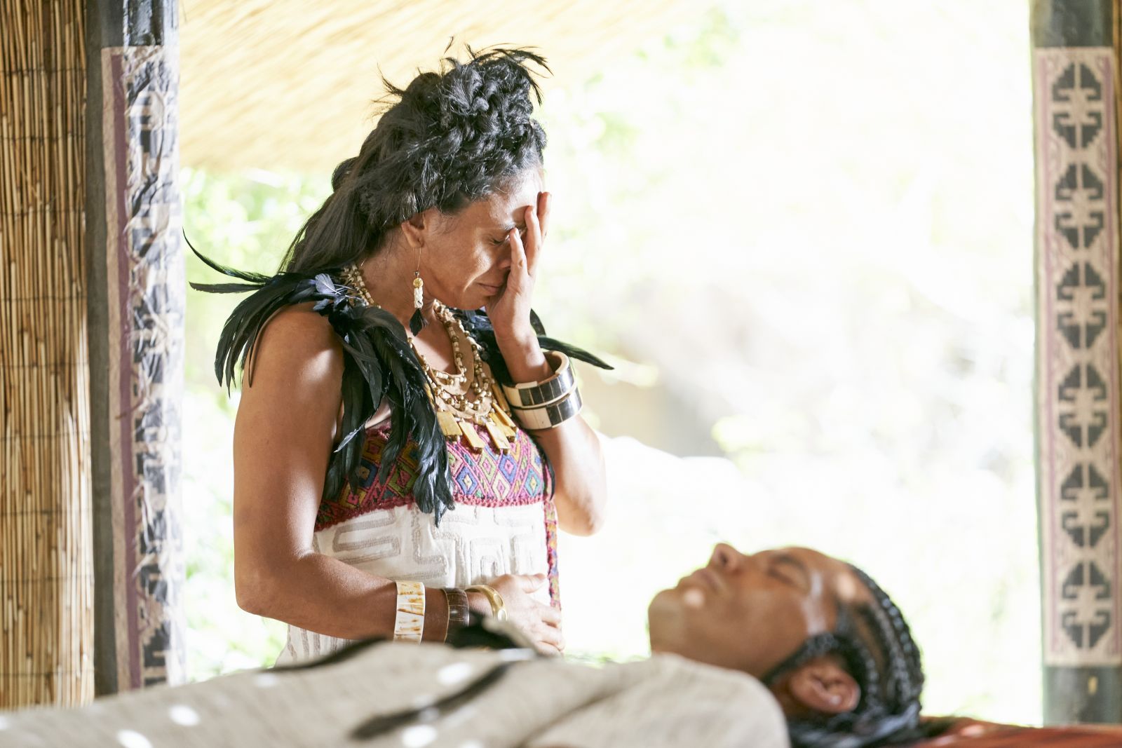 The Wife of King Lamoni Taking Care of Him