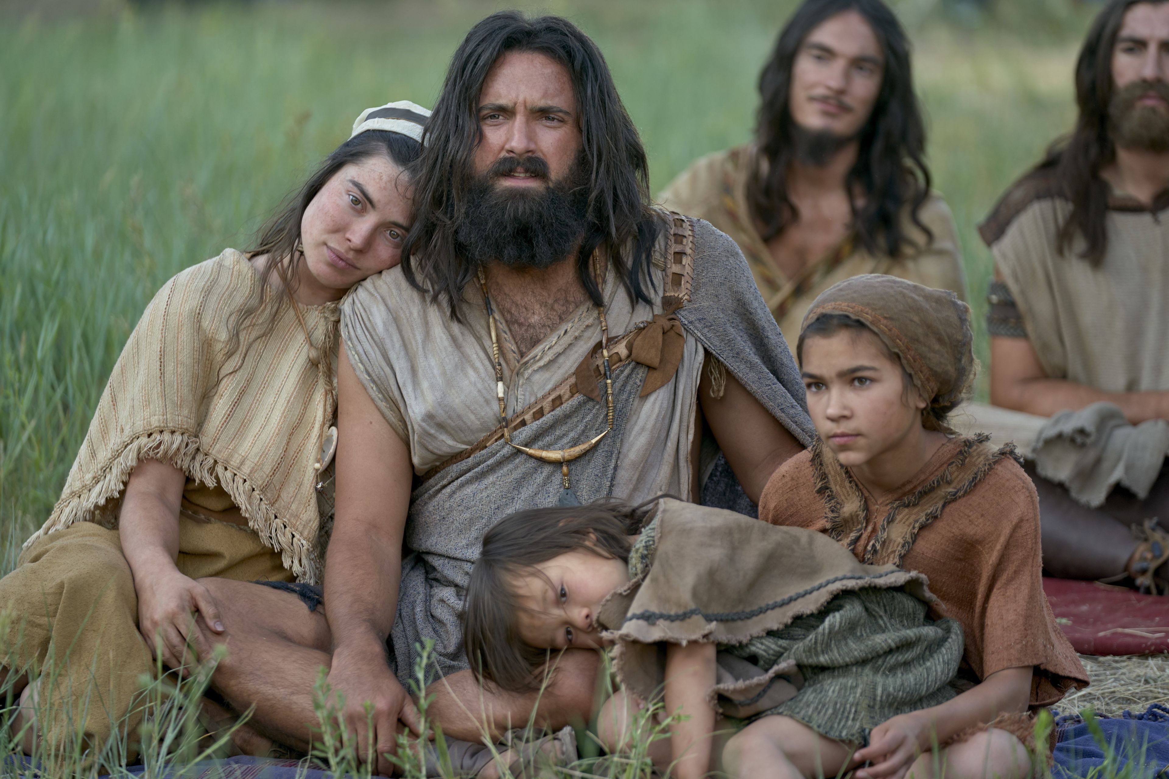 Lehi's family listening as he teaches
