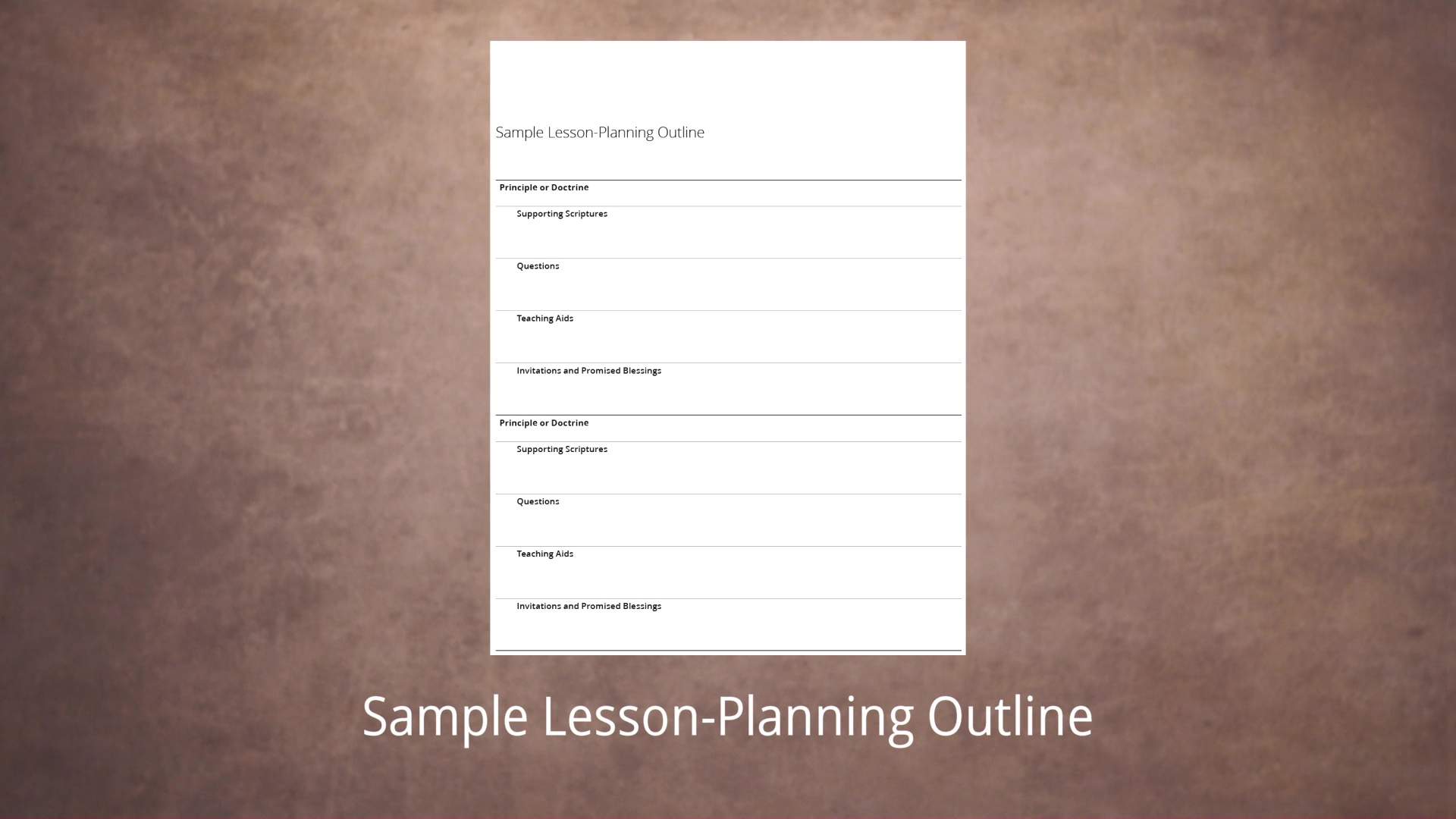 Sample Lesson-Planning Outline