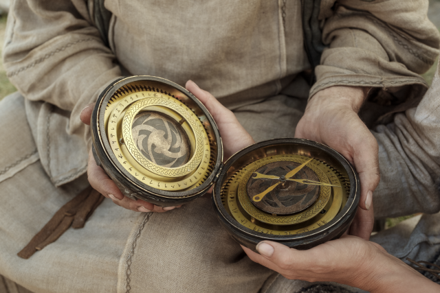 Lehi holding the Liahona