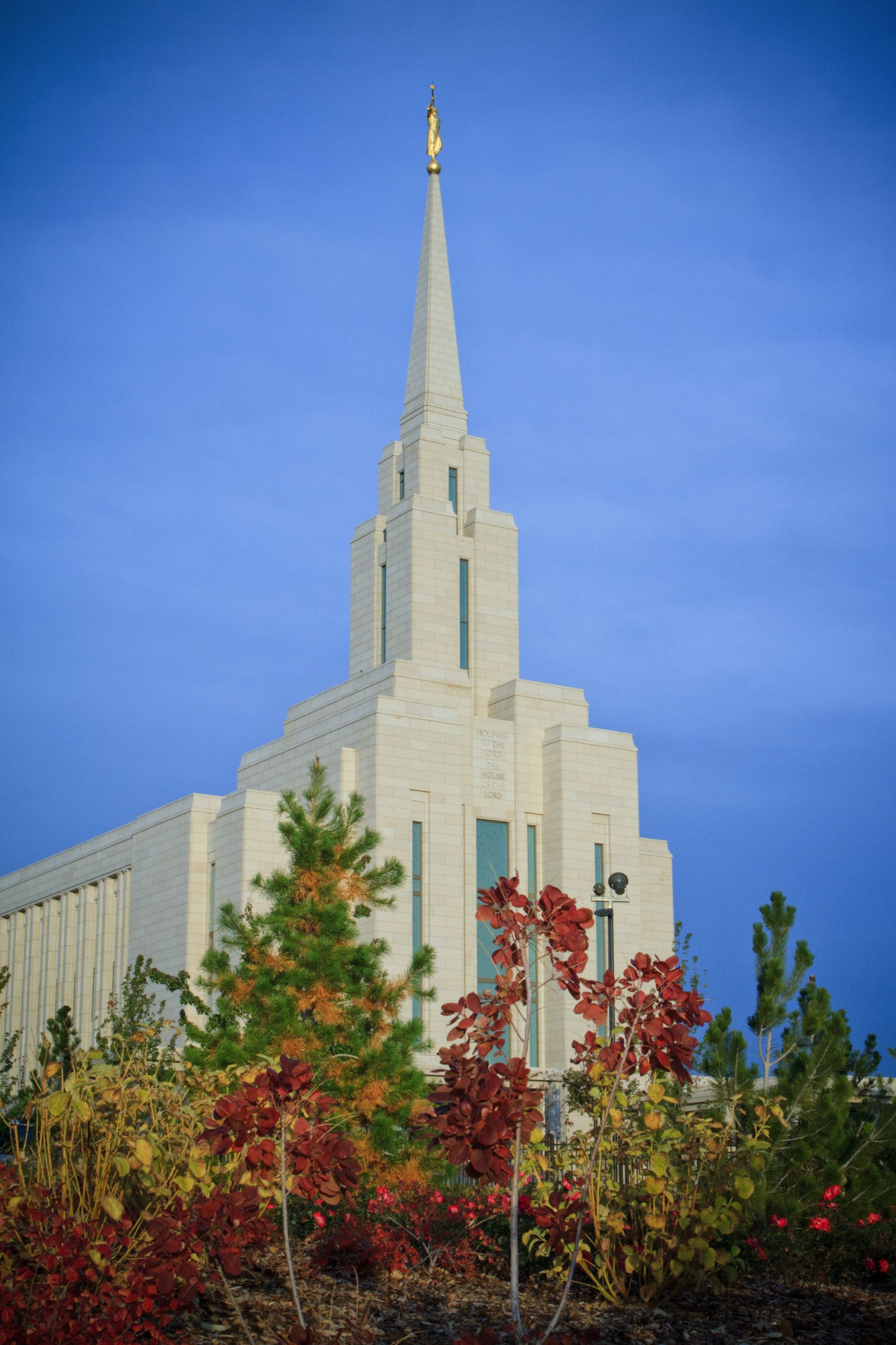 Oquirrh Mountain Utah Temple in the Fall