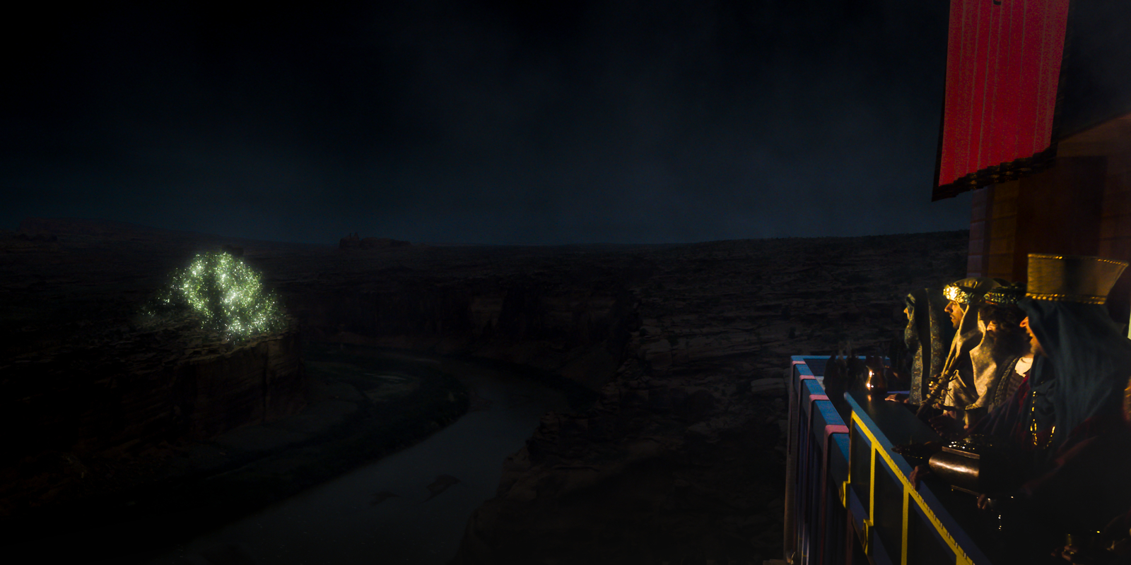 People in the great and spacious building mocking those at the tree of life