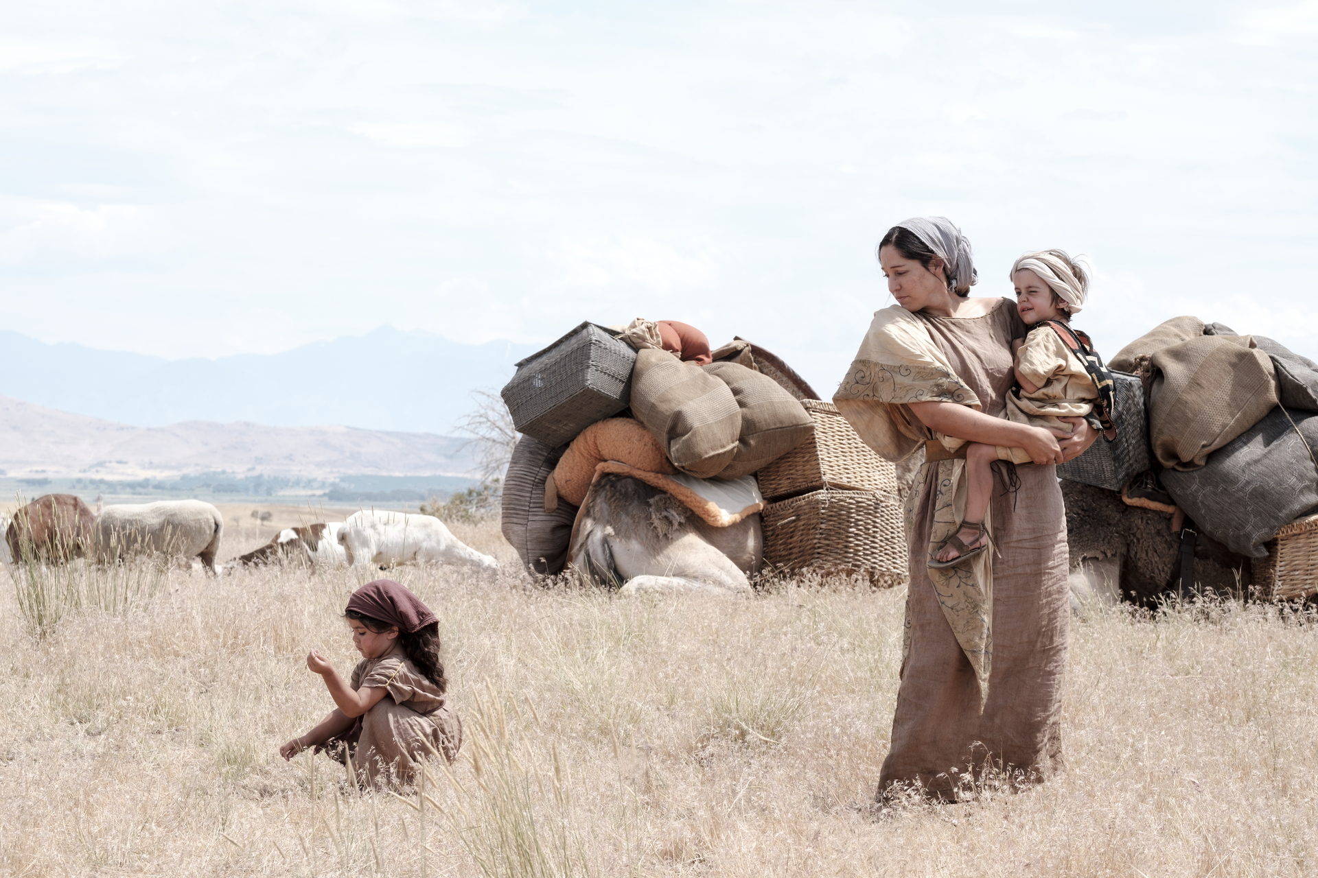 Nephi talking with Ishmael's family