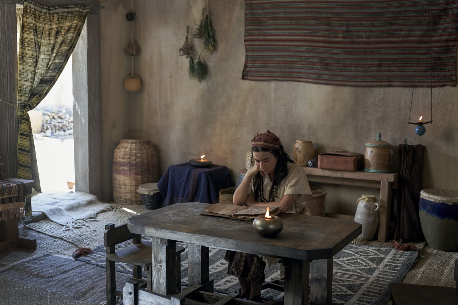 Wife of Enos reading